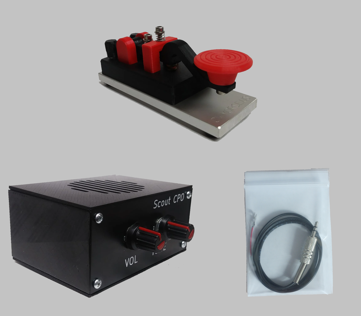 Camel Back Straight Key And Scout Oscillator Bundle With Cable