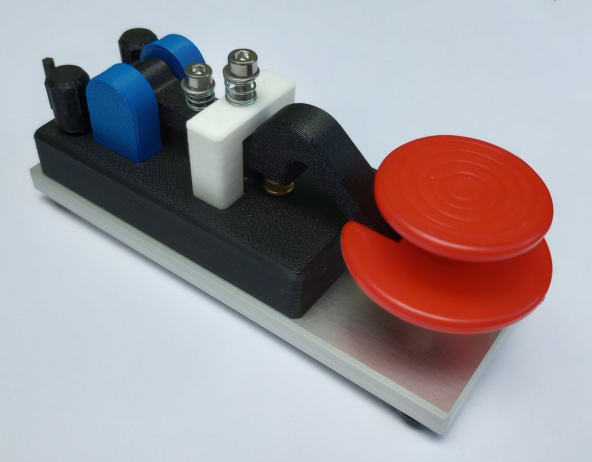 Red White & Blue Camel back Straight Key W/ Aluminum Base – cwmorse.us