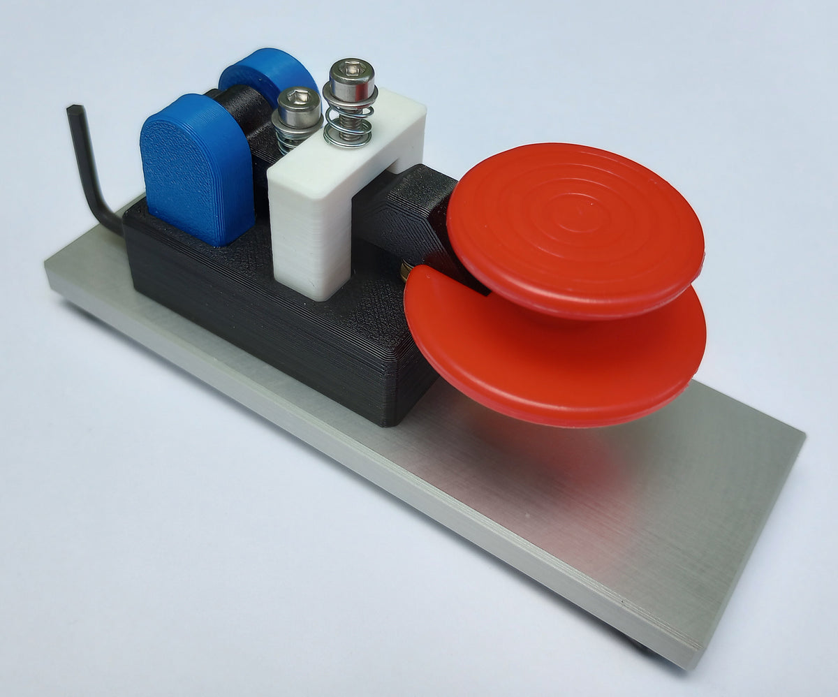 Red White & Blue Micro Morse Code Key W/ Aluminum Base – cwmorse.us