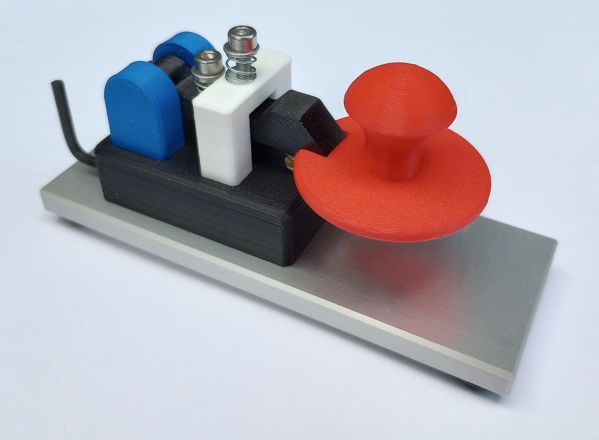 Red White & Blue Micro Morse Code Key W/ Aluminum Base – cwmorse.us