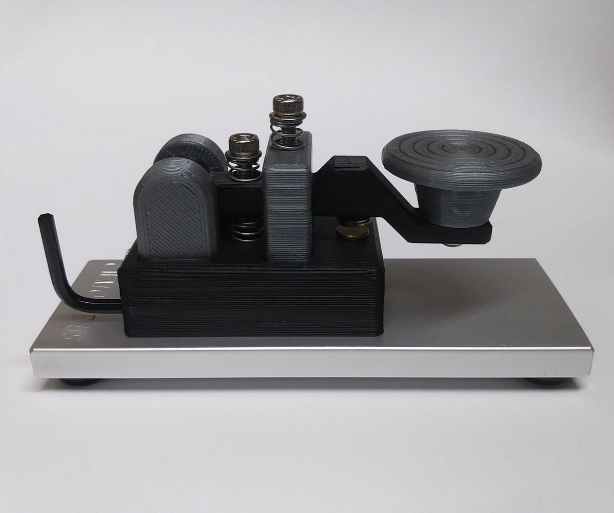 Grey Micro Morse Code Key W/ Aluminum Base – cwmorse.us