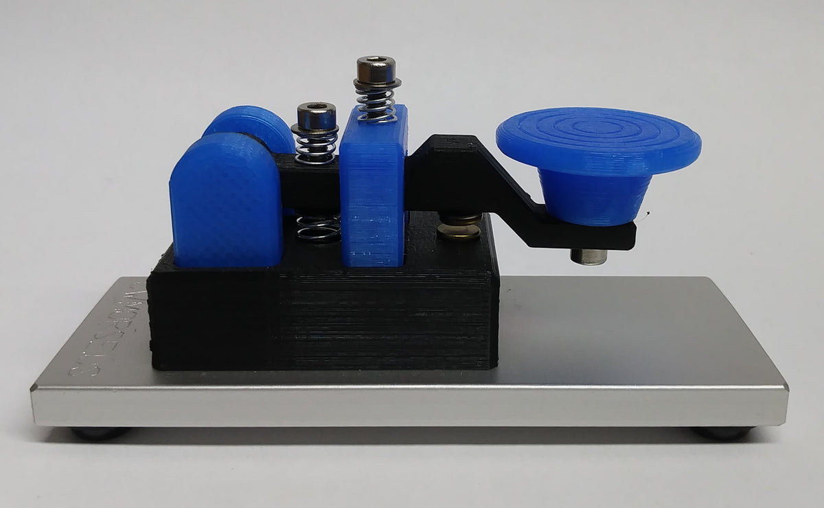 Blue Micro Morse Code Key W/ Aluminum Base – cwmorse.us