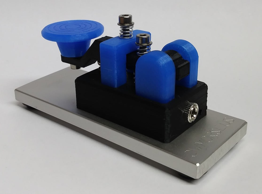 Blue Micro Morse Code Key W/ Aluminum Base – cwmorse.us