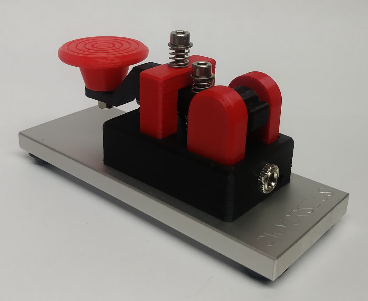 Red Micro Morse Code Key W/ Aluminum Base – cwmorse.us